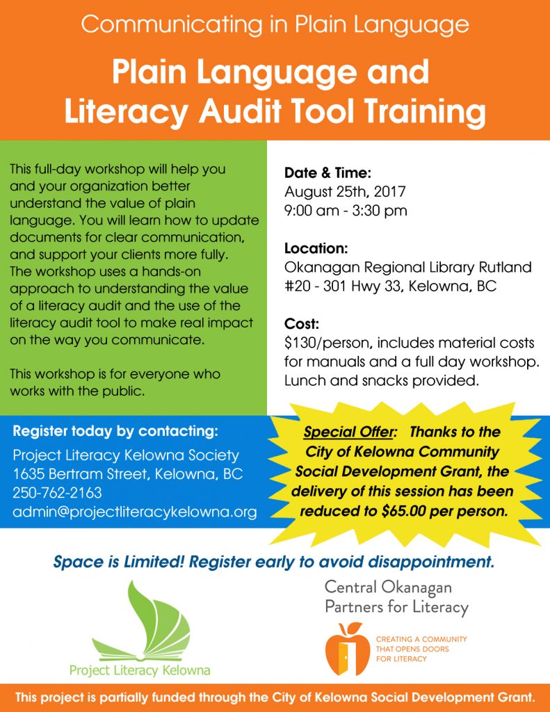 Project Literacy Is Introducing Plain Language And Literacy Audit Tool